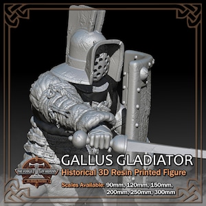 Gallus 'gaul' Gladiator - Historical Figure - 3D Resin Printed Model ...