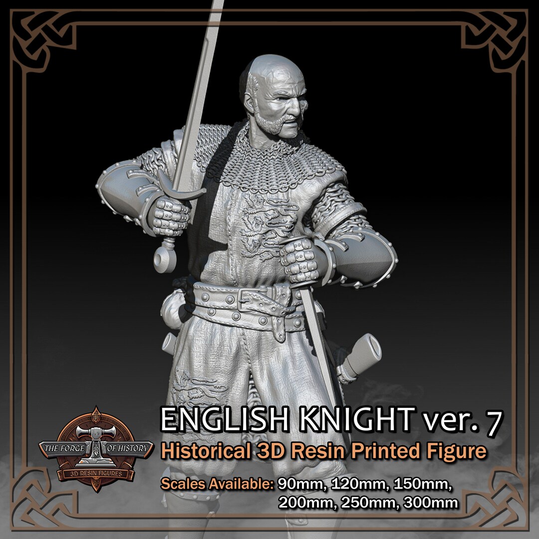 Medieval English Knight Version 7 - Historical Figure - 3D Resin ...