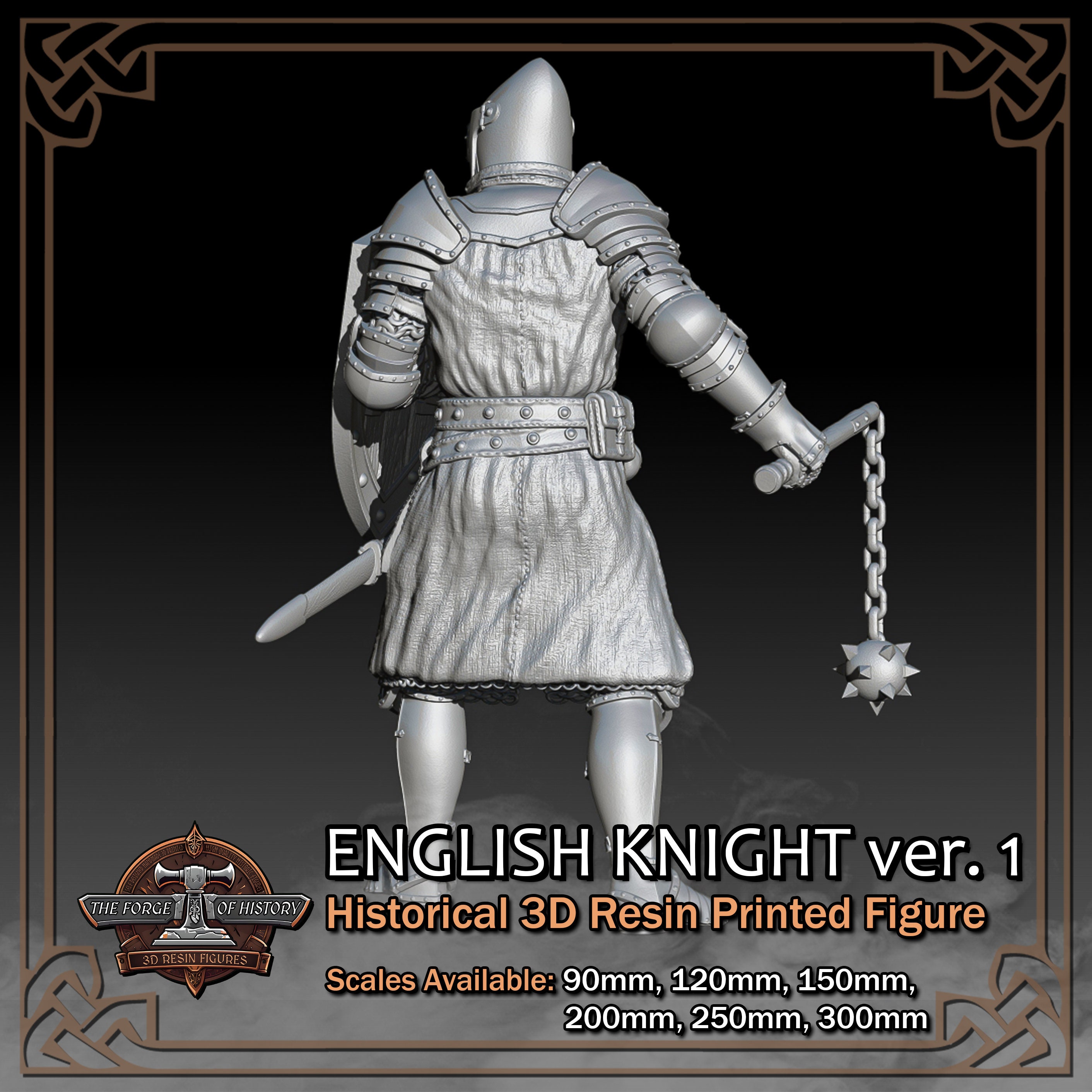 Medieval English Knight Version 1 Historical Figure 3D Resin Printed ...