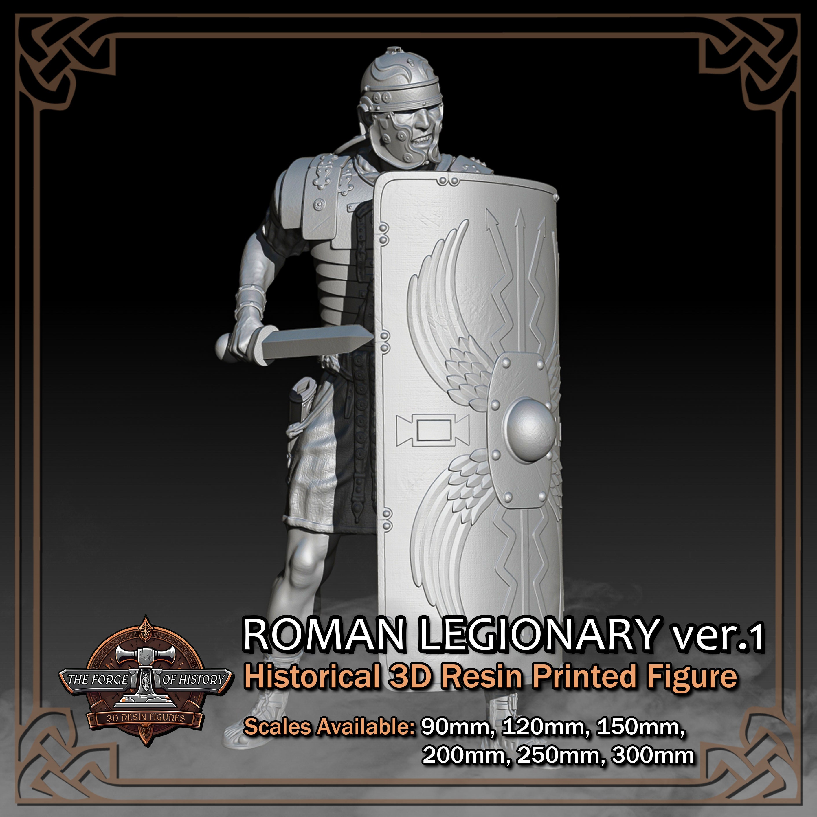 Roman Empire Legionary Ver. 1 Historical Figure 3D Resin Printed Model ...