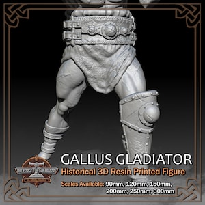 Gallus 'gaul' Gladiator - Historical Figure - 3D Resin Printed Model ...
