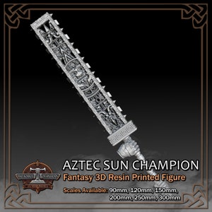 Aztec Sun Champion - Fantasy Figure - 3D Resin Printed Model Kit ...