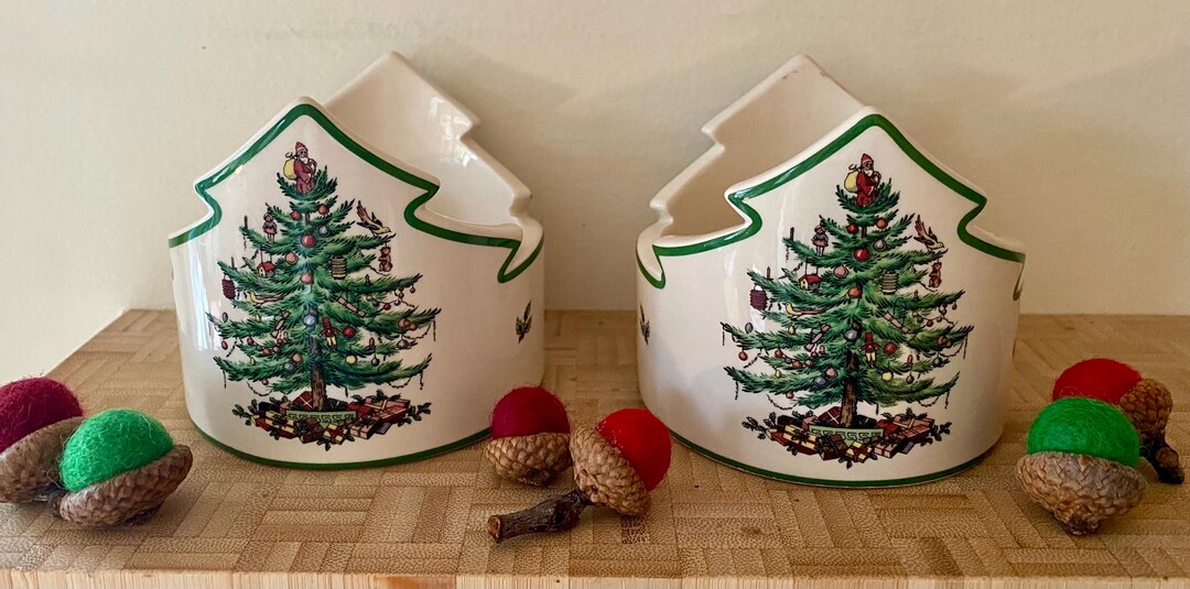 Spode Candle Holders Christmas Tree Set of 2 Votive Candle Holder ...