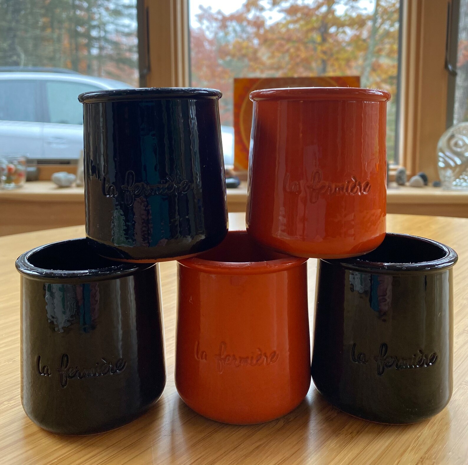 La Fermière Pottery Jar Jars Ceramic Pots Red Blue or Orange 5 - Etsy