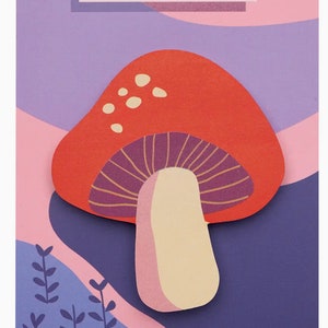 Mushroom Sticky Notes Die Cut Post It Notes Note Pad Fungi - Etsy