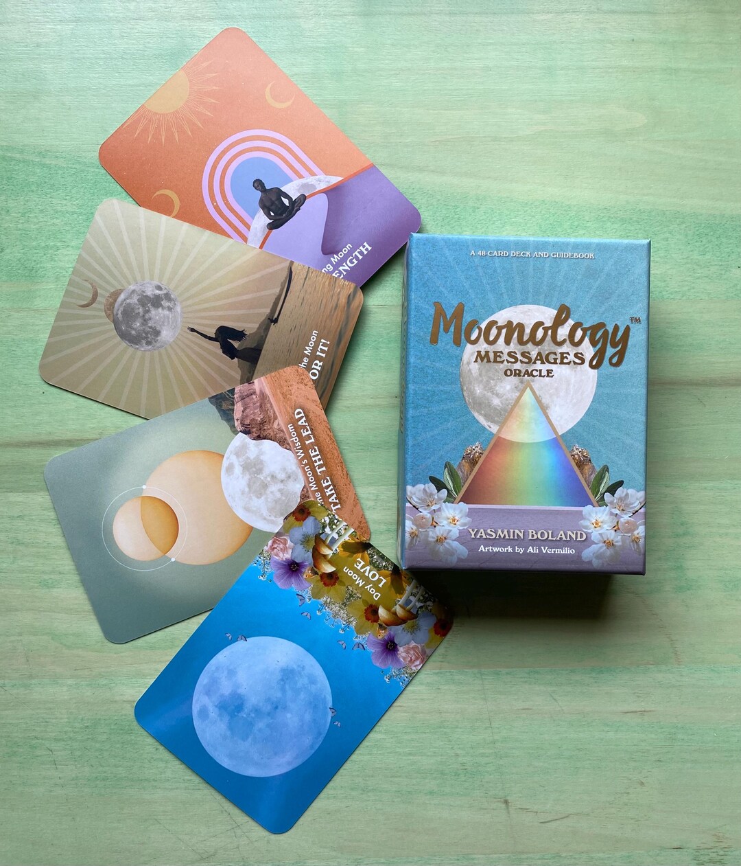 Moonology Messages Oracle Card Deck With Guidebook Yasmin Boland Hay ...