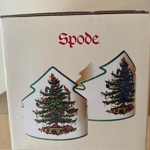 Spode Candle Holders Christmas Tree Set of 2 Votive Candle Holder ...