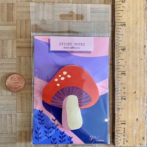 Mushroom Sticky Notes Die Cut Post It Notes Note Pad Fungi - Etsy