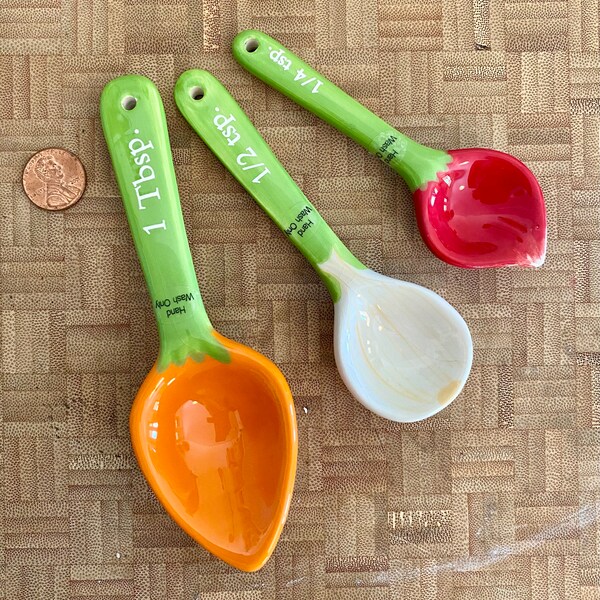 Ceramic Measuring Spoons - Etsy