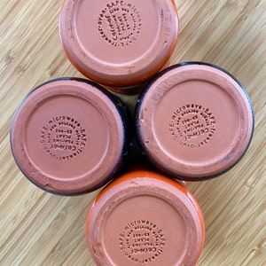La Fermière Pottery Jar Jars Ceramic Pots Red Black Orange or Blue 5 Oz ...