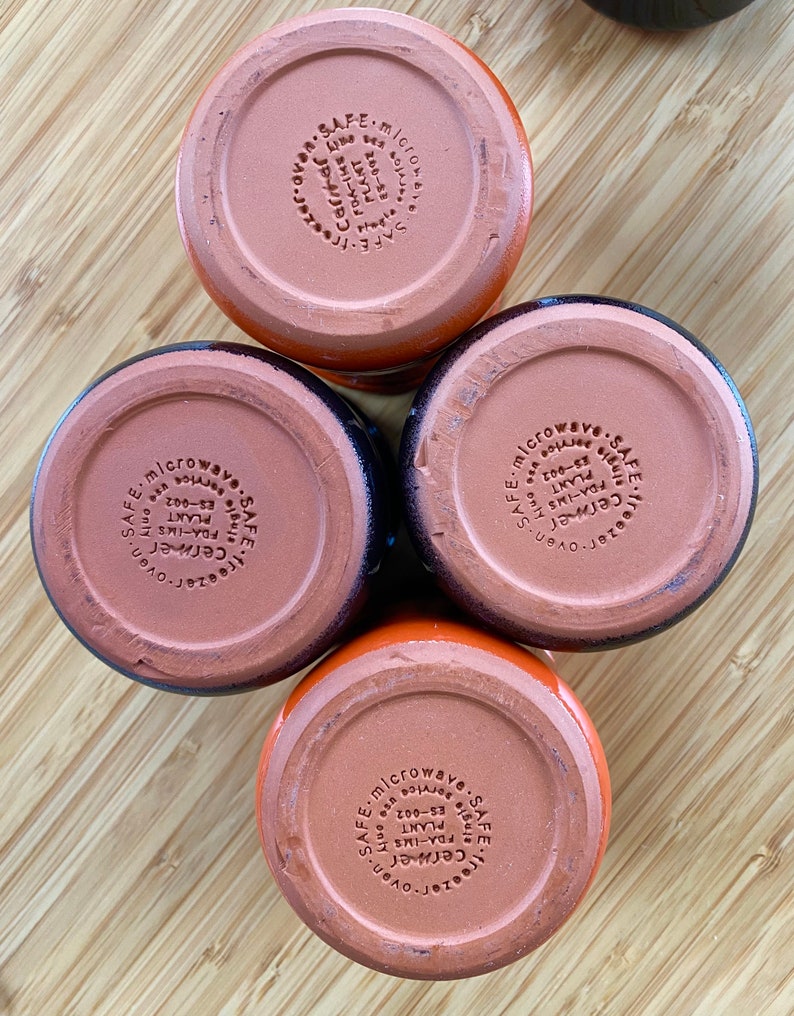 La Fermière Pottery Jar Jars Ceramic Pots Red Blue or Orange 5 - Etsy