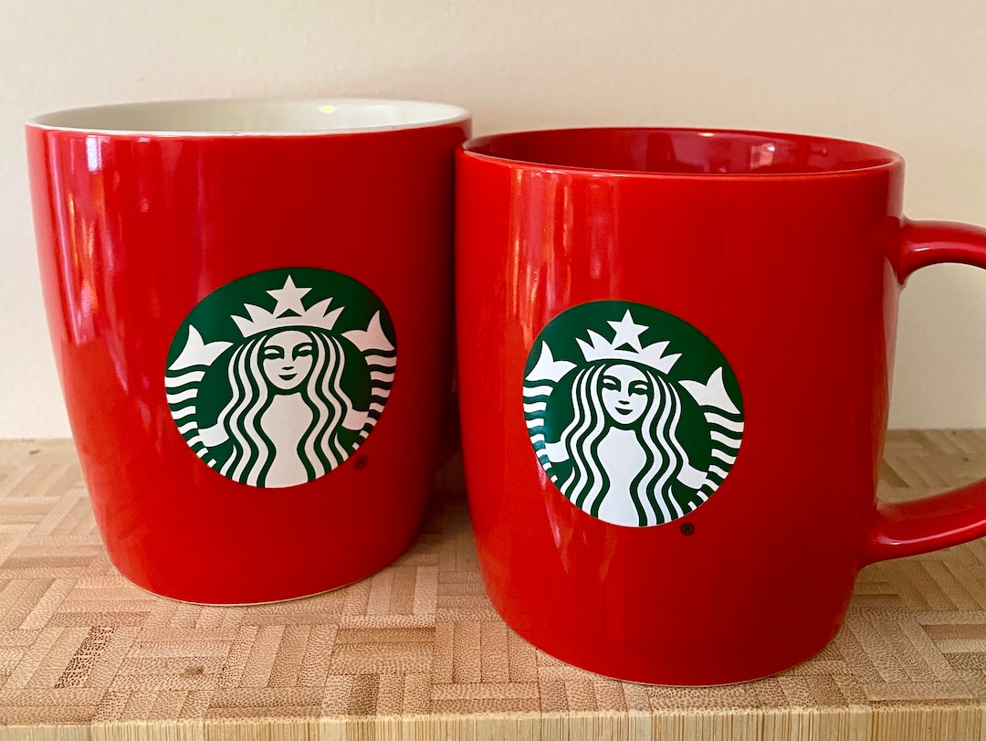 Mug Starbucks Red Mugs With Logo Collectible 11 Oz. Sold per One Mug - Etsy