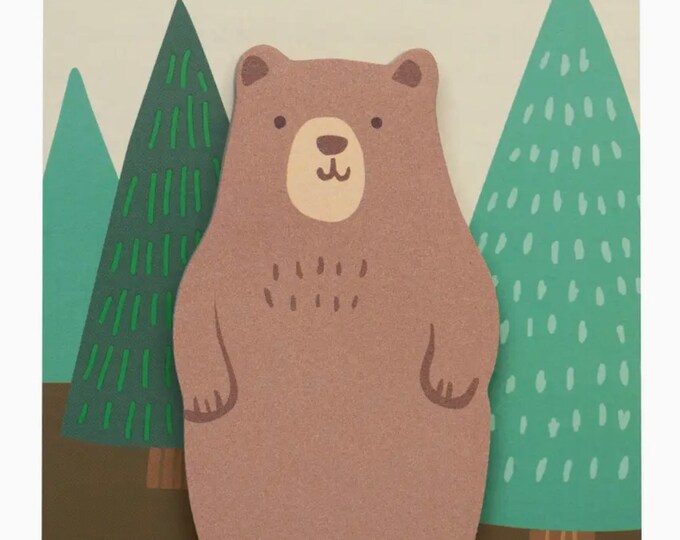 Bear Sticky Notes Die Cut Post It Notes Note Pad Brown Bear - Etsy