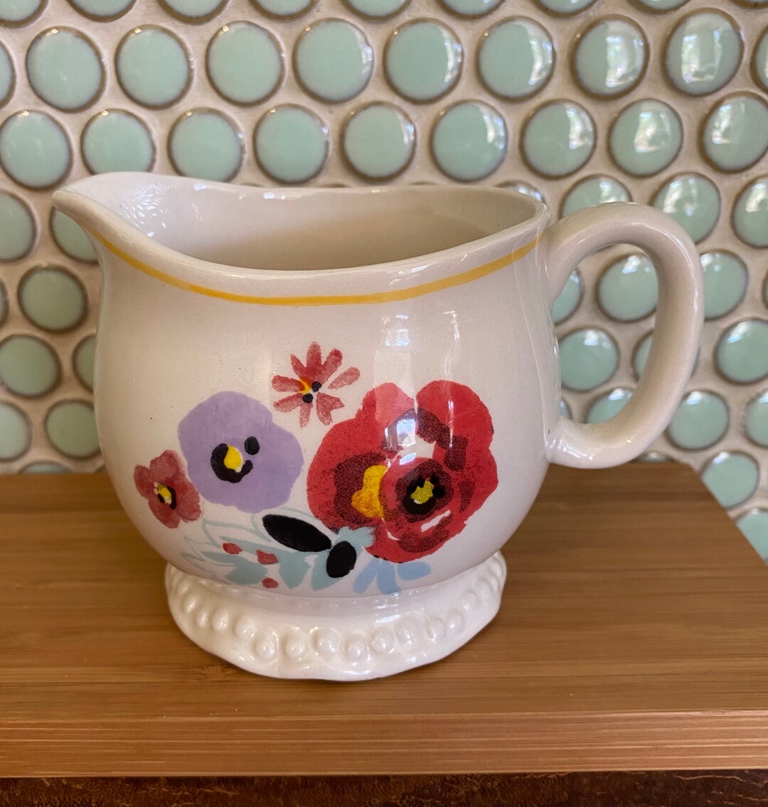 Vintage Creamer Pioneer Woman Creamer Floral Pattern Flowers - Etsy