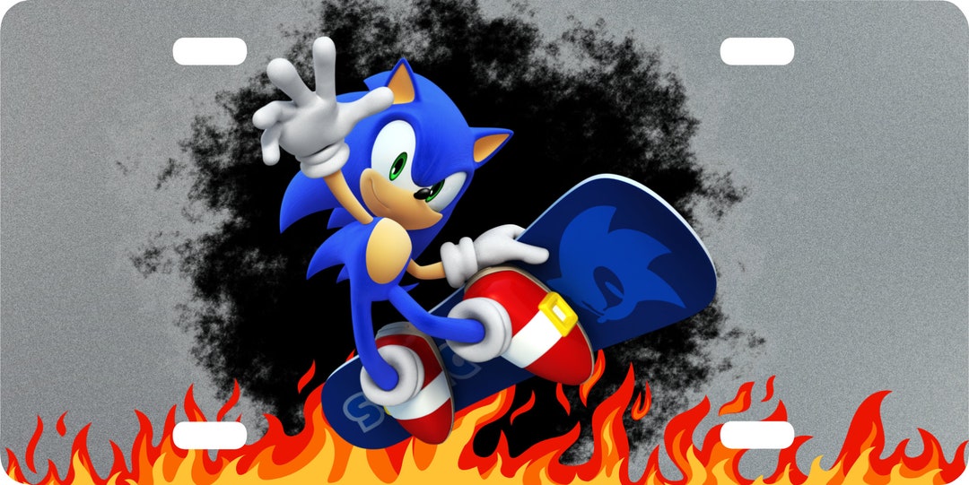 License Plate Blue Hedgehog Sonic Character Digital Download PNG - Etsy