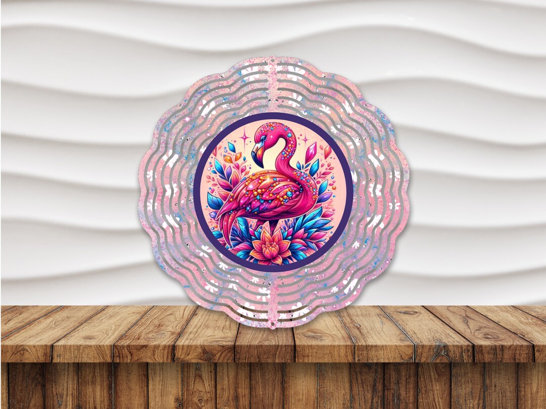 10 Jeweled Flamingo Wind Spinner Digital Download PNG - Etsy