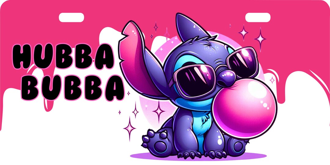 License Plate Hubba Bubba Stitch Character Digital Download PNG - Etsy