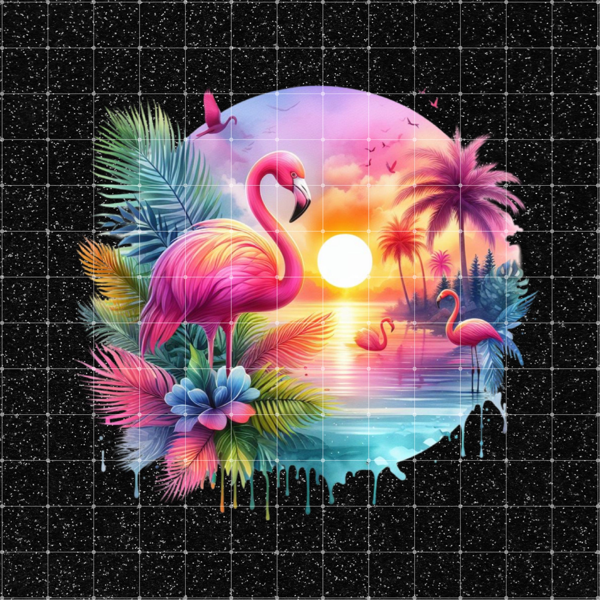10" Flamingo Wind Spinner Digital Download PNG - Etsy