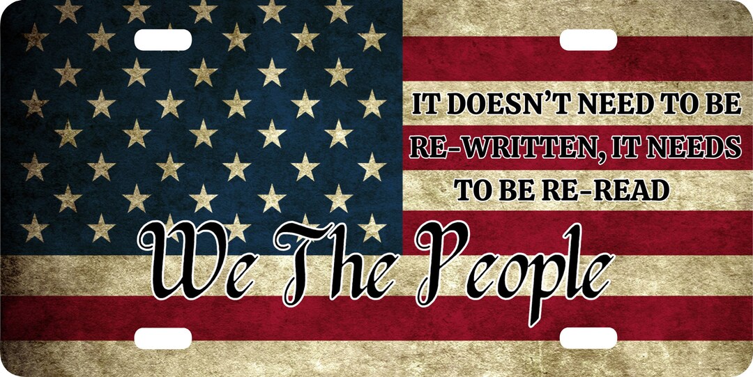 License Plate We the People Re-read Digital Download PNG - Etsy
