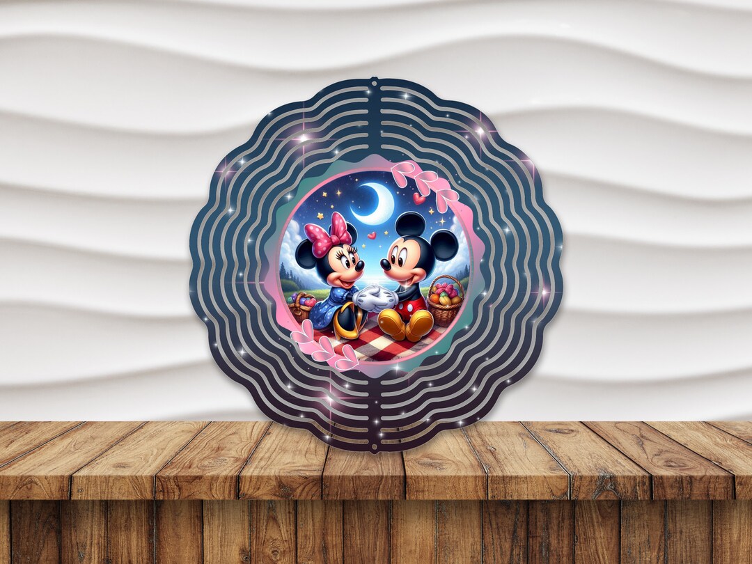 10" Mouse Characters Under the Moon Wind Spinner Digital Download PNG ...