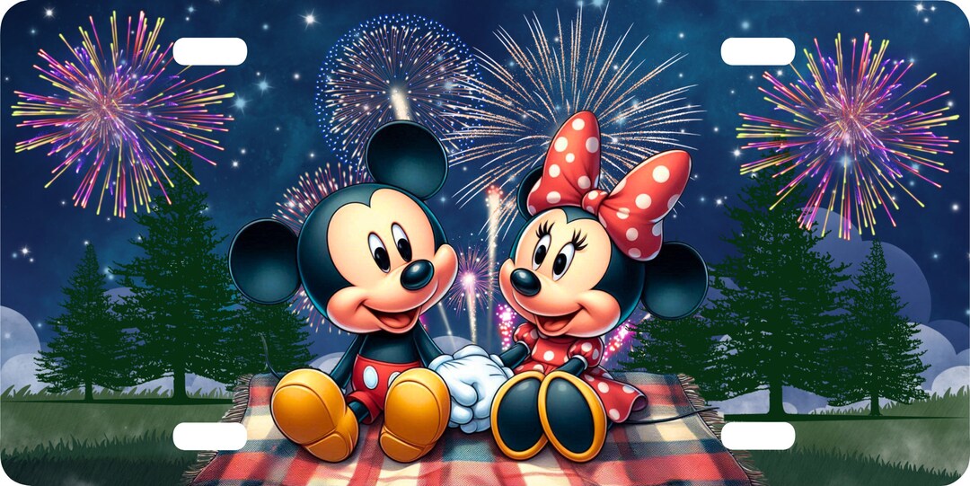 License Plate Fireworks Mouse Characters Digital Download PNG - Etsy