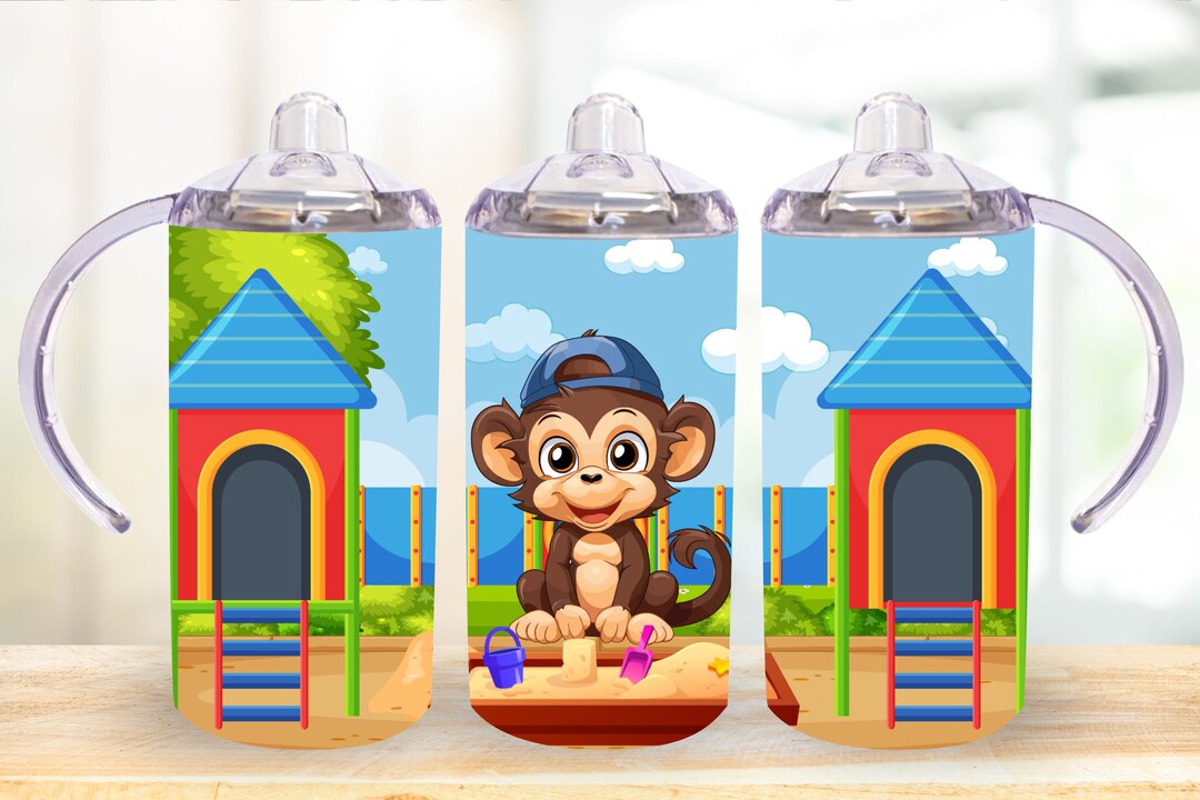 12oz Straight Monkey Sippy Cup Tumbler Digital Download Png - Etsy