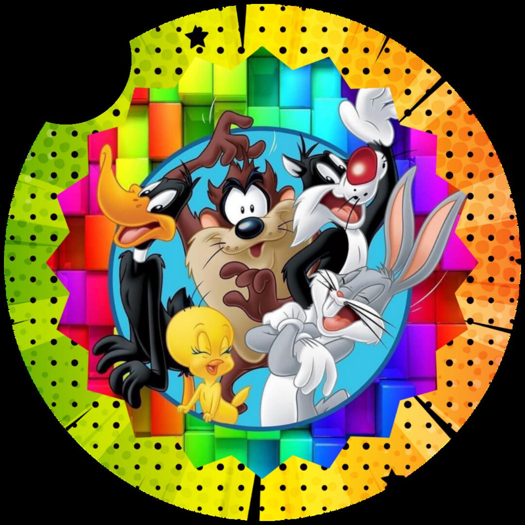 3 Car Coaster Looney Tunes Characters Digital Download PNG - Etsy