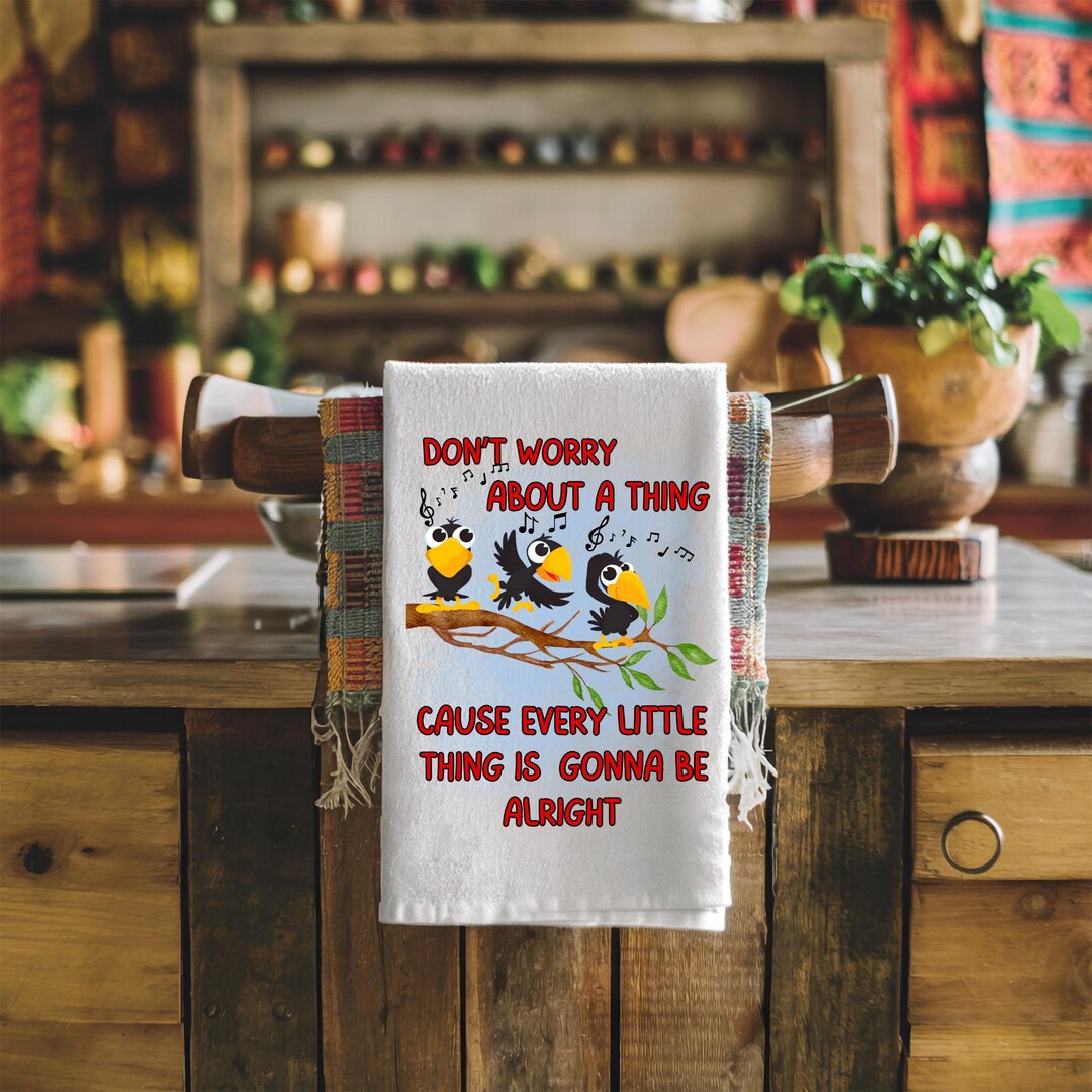 Don't Worry Crows Kitchen Towel Digital Download PNG - Etsy