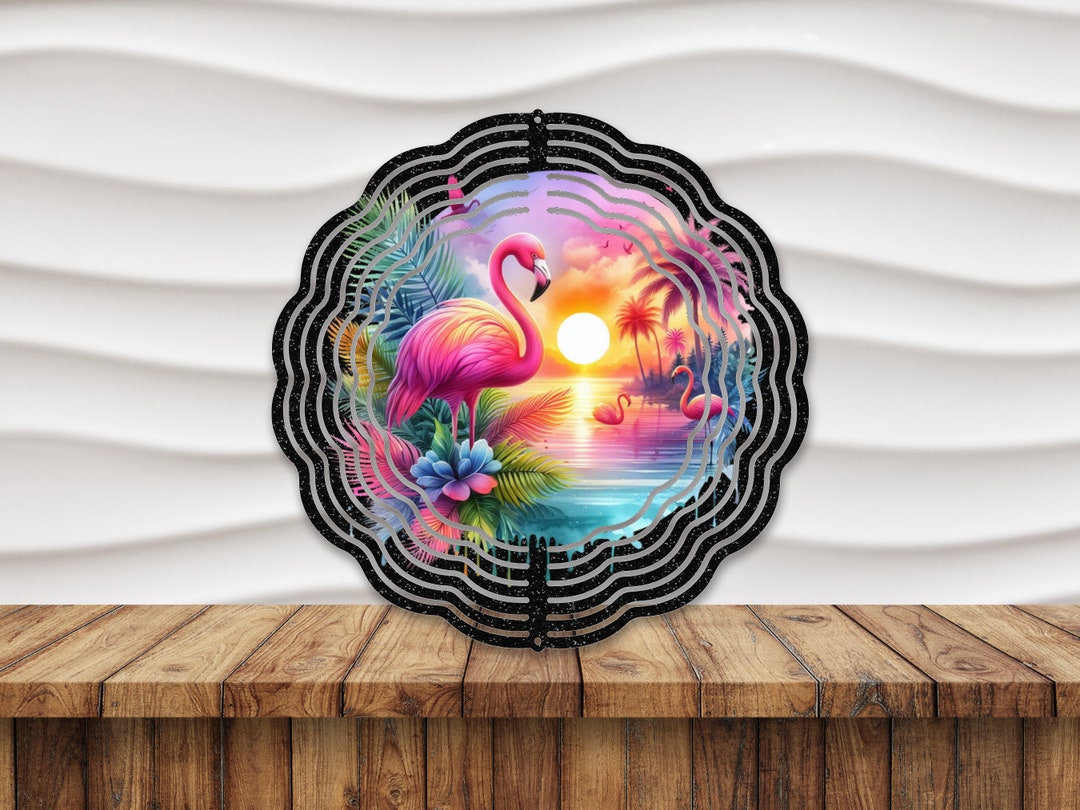 10" Flamingo Wind Spinner Digital Download PNG - Etsy