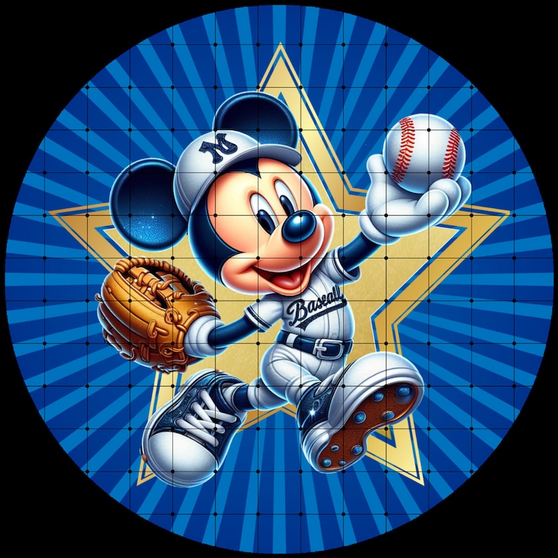 3 Blue Baseball Mouse Character Digital Download PNG - Etsy