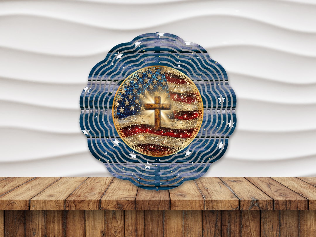10oz Straight Sparkle Flag Cross Wind Spinner Digital Download PNG - Etsy