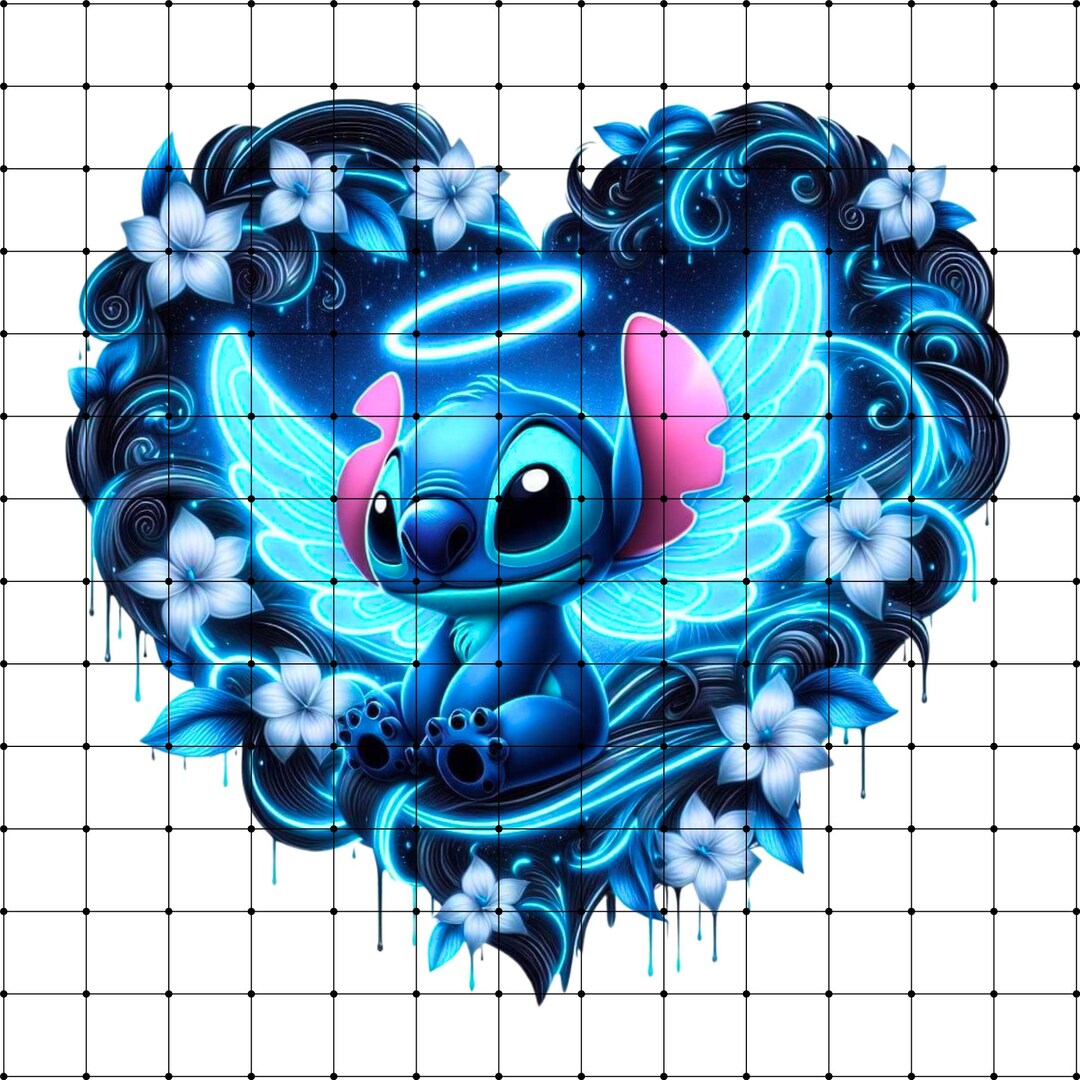 3 Angel Stitch Dripping Heart Magnet Digital Download PNG - Etsy