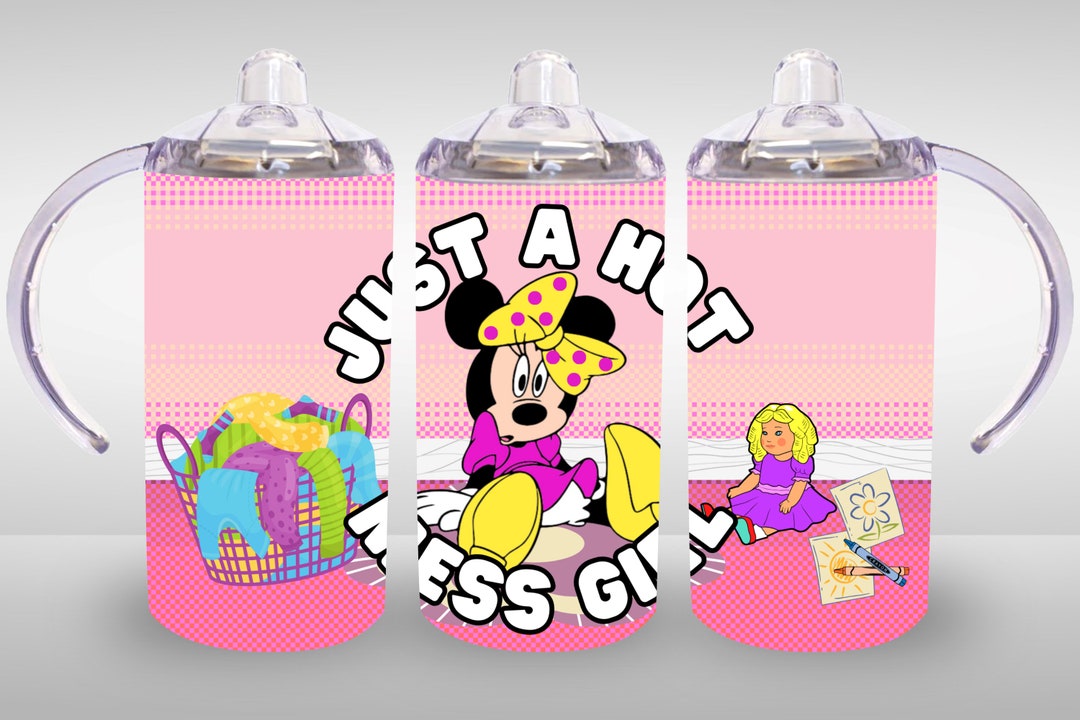 12oz Straight Hot Mess Mouse Character Sippy Cup Tumbler Digital ...