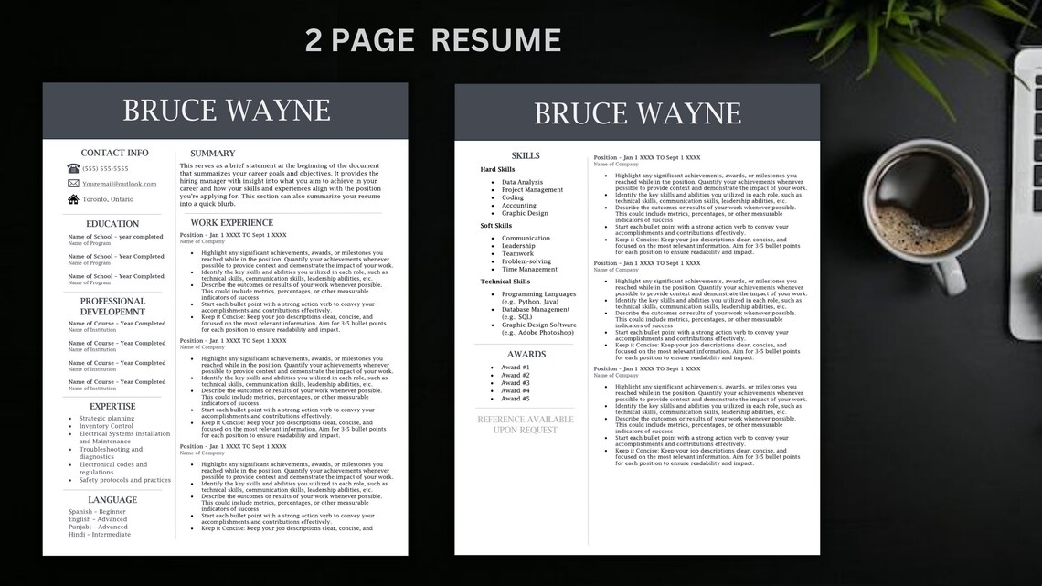 Celebrate Your Professional Journey: Introducing the Gray & White Resume Template Package ...