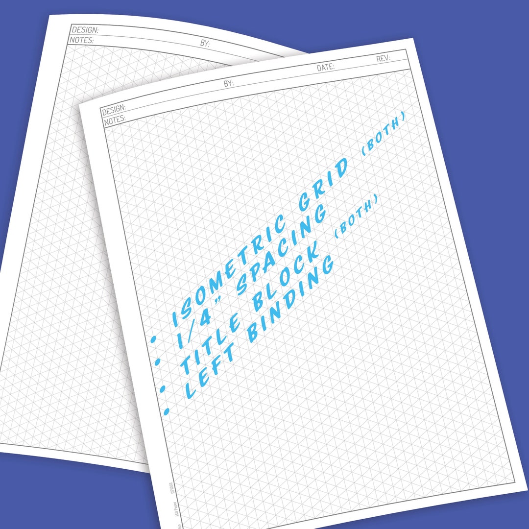 Isometric Graph Paper With Title Block both Sides - Etsy