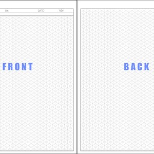 Isometric Graph Paper, Top Bind, With Title Block (front) - Etsy