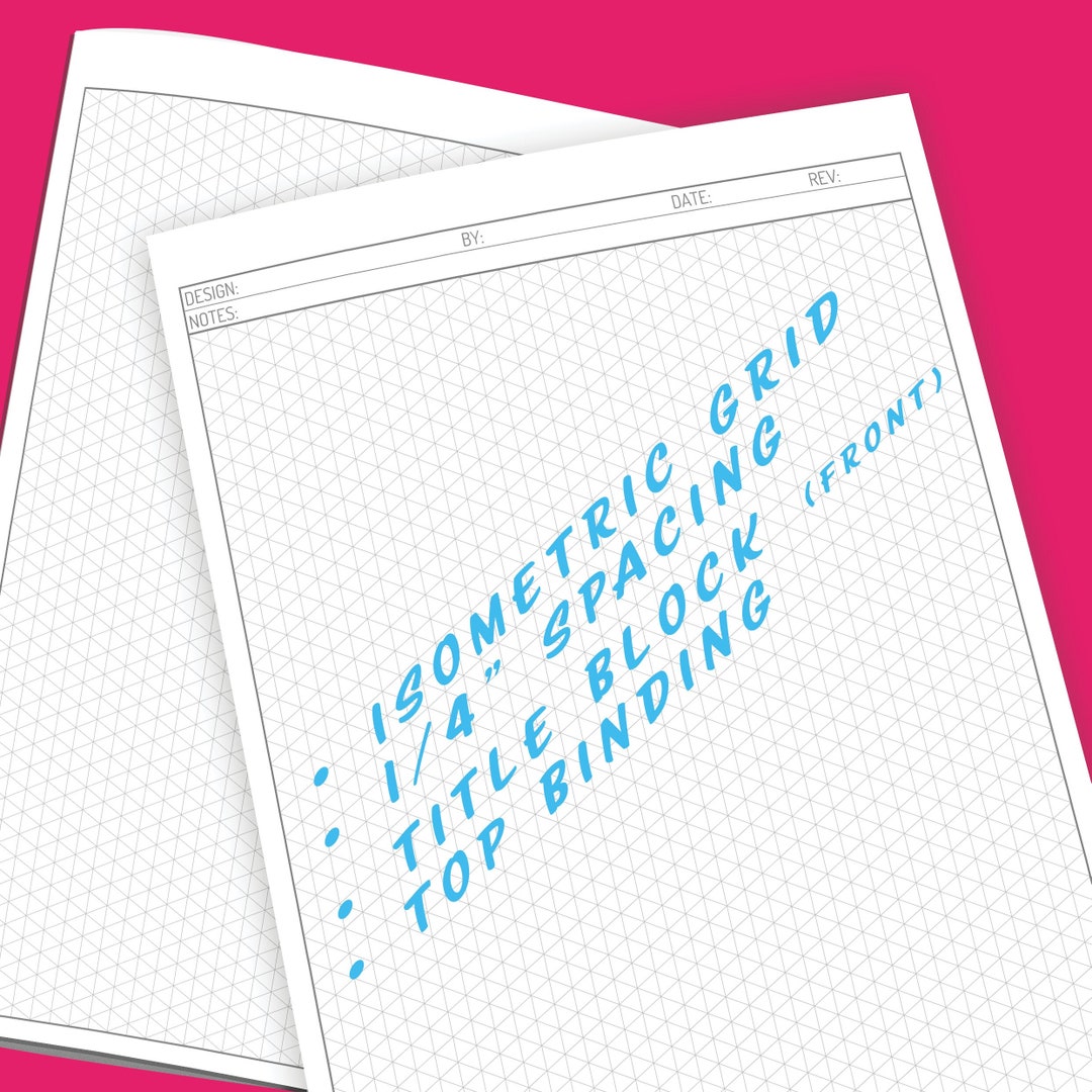 Isometric Graph Paper, Top Bind, With Title Block (front) - Etsy