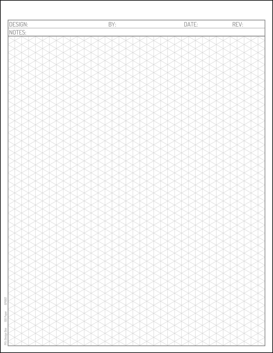 Isometric Graph Paper, Top Bind, With Title Block front - Etsy