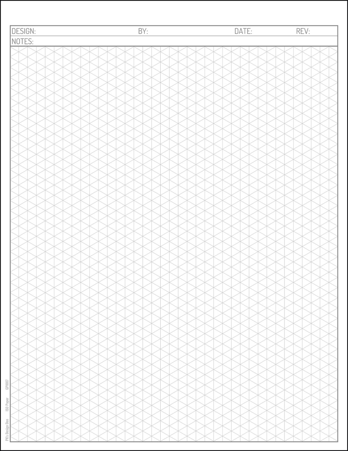 Isometric Graph Paper, Top Bind, With Title Block (front) - Etsy