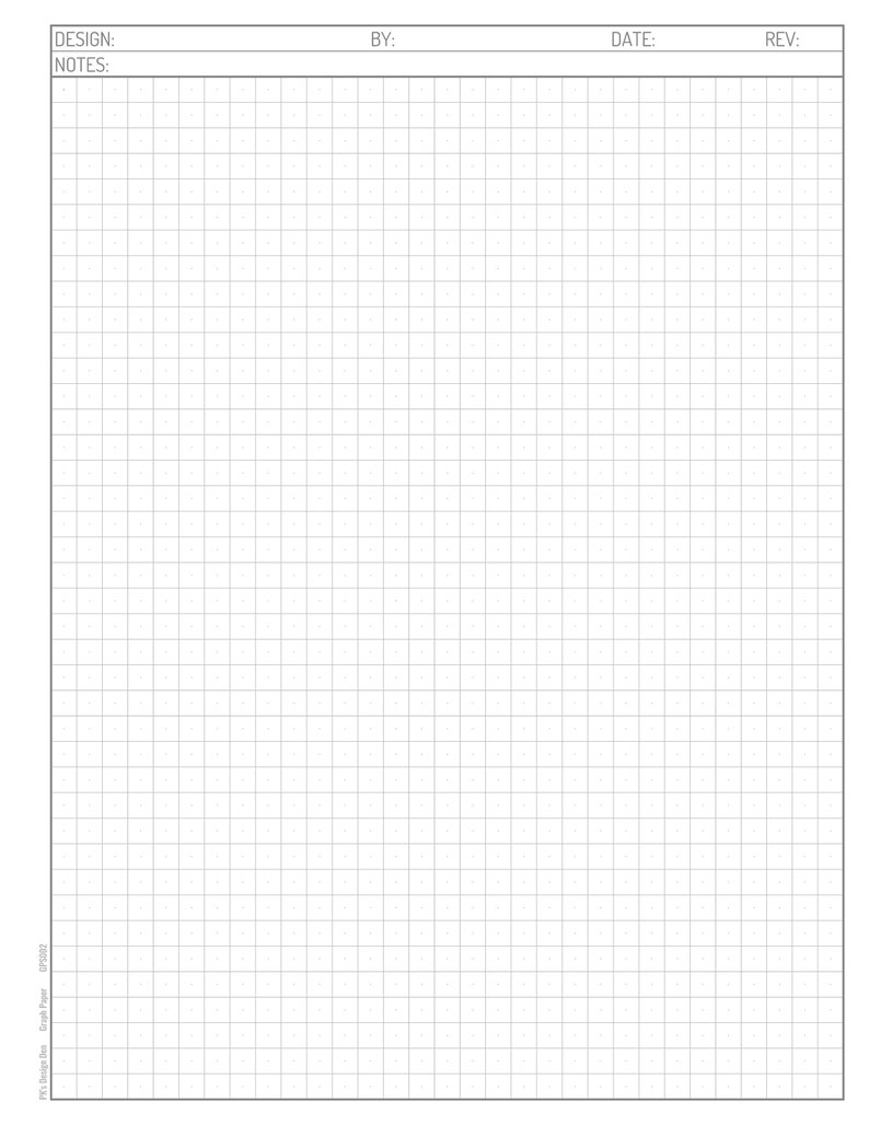 Graph Paper, 1/4" Squares W/ 1/8" Grid & Titleblock - Etsy