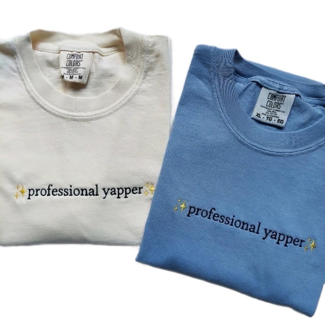 Professional Yapper Embroidered T-shirt (comfort Colors) - Etsy