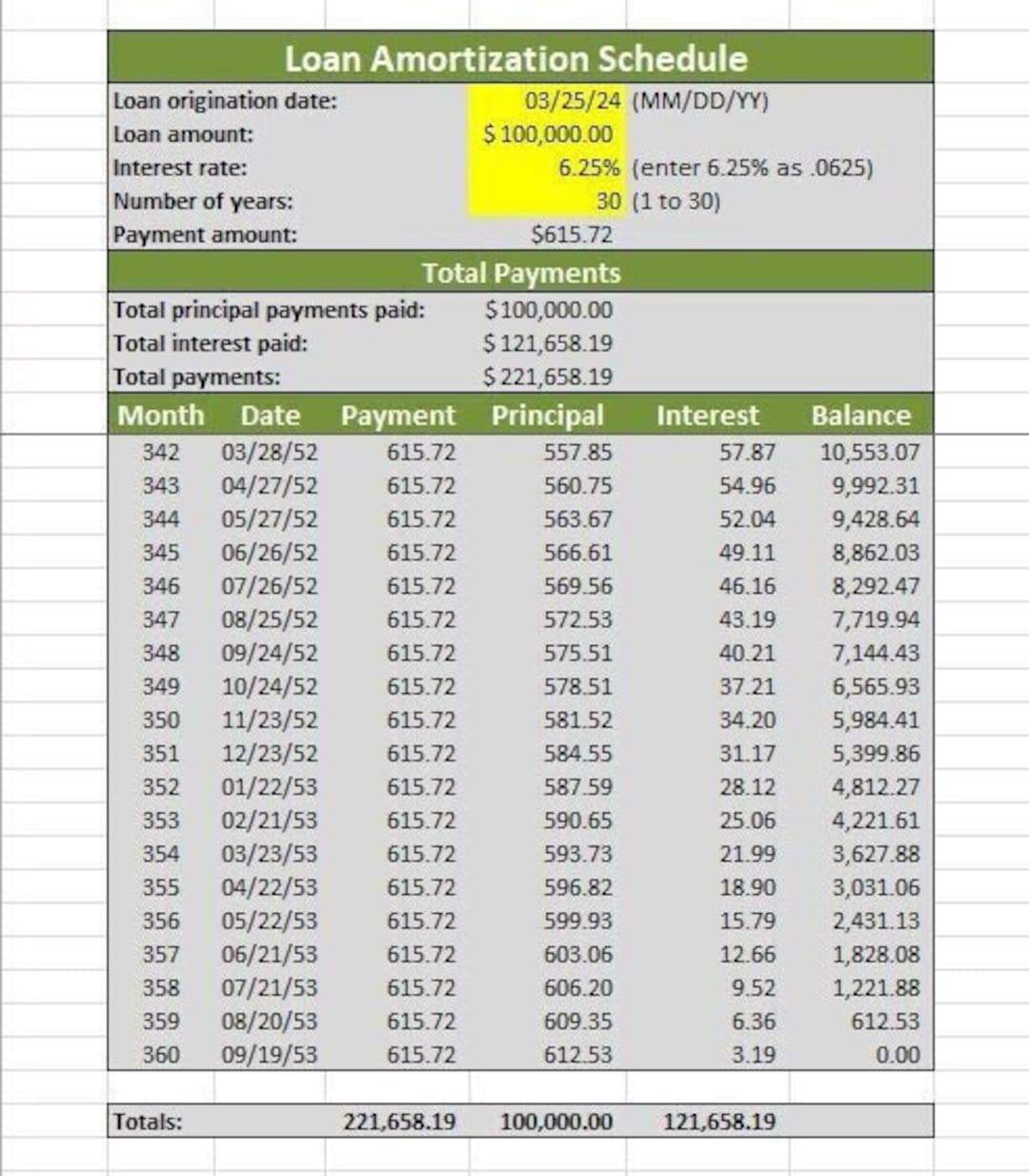 Loan Amortization Schedule - up to 30-year Auto, Home Mortgage Loan Payoff Tool - Payment ...