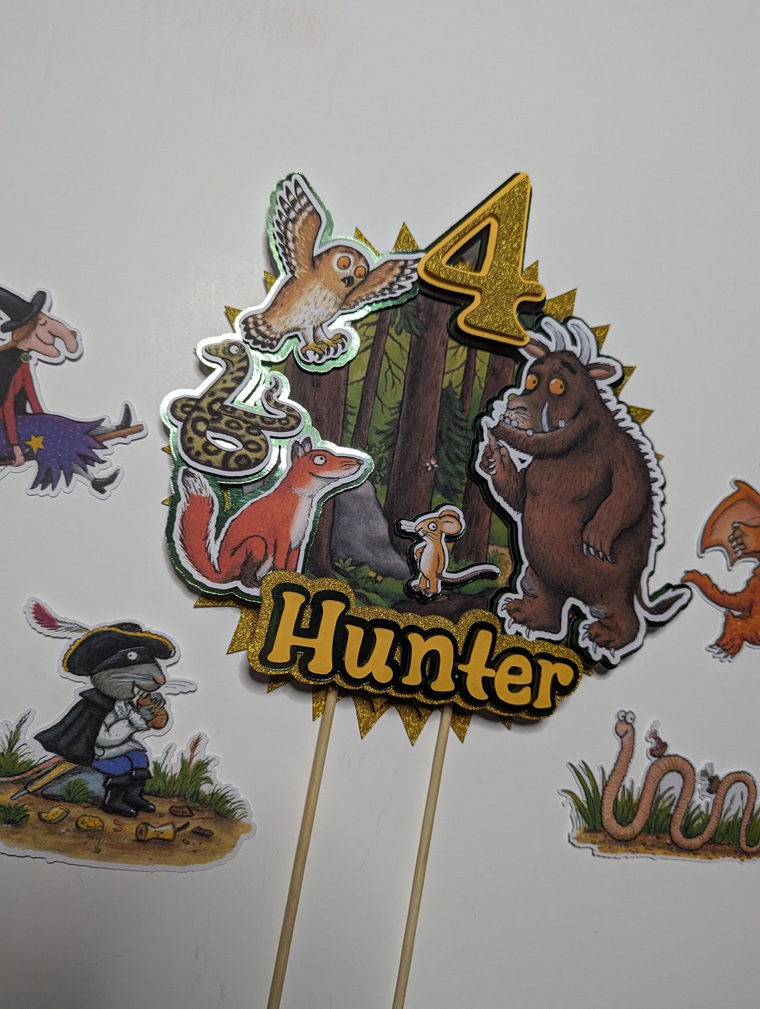 Gruffalo Theme Cake Topper Zog Stick Man Ahighway Rat Julia Donaldson ...