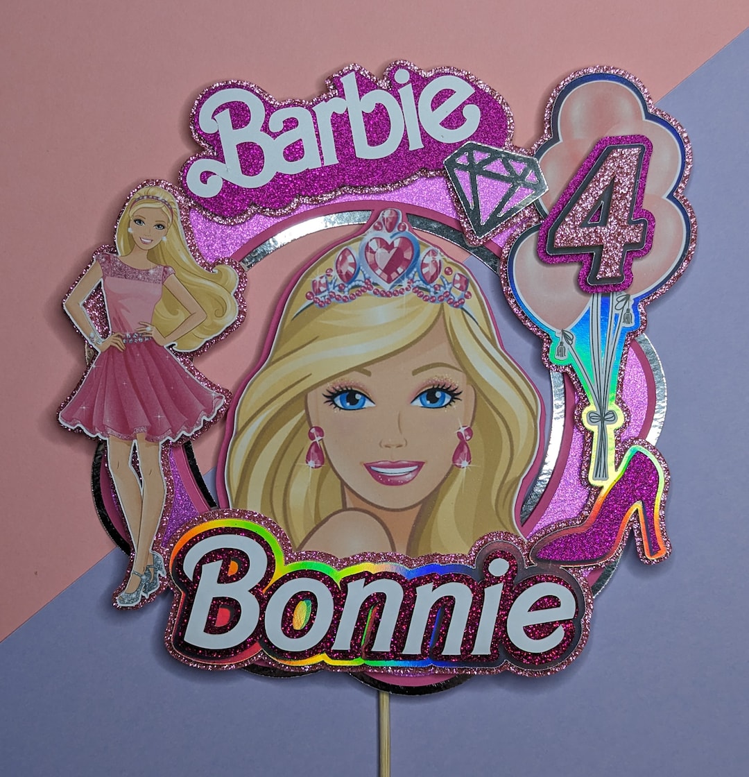Barbie Doll Cake Topper Fashion Themed Decorations Personalised ...