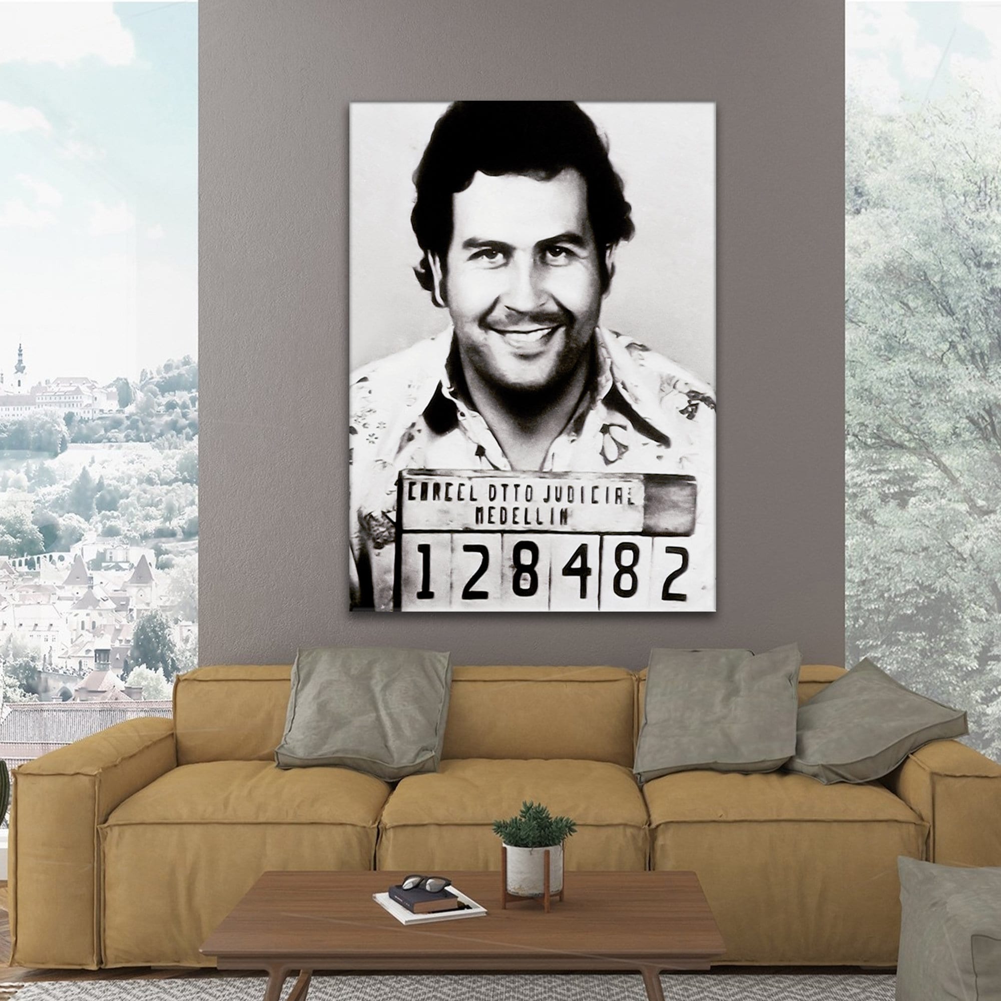 Pablo Escobar Canvas Wall Art, Wanted Escobar Poster, Escobar Wall Decr ...