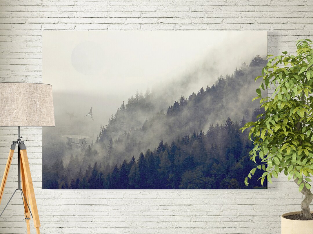 Star Wars Print, Star Wars Endor Landscape Canvas Wall Art, Planet ...