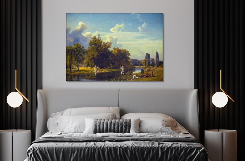 Stormtrooper Landscape Canvas, Star War Canvas Art, Eye Catcher Star ...