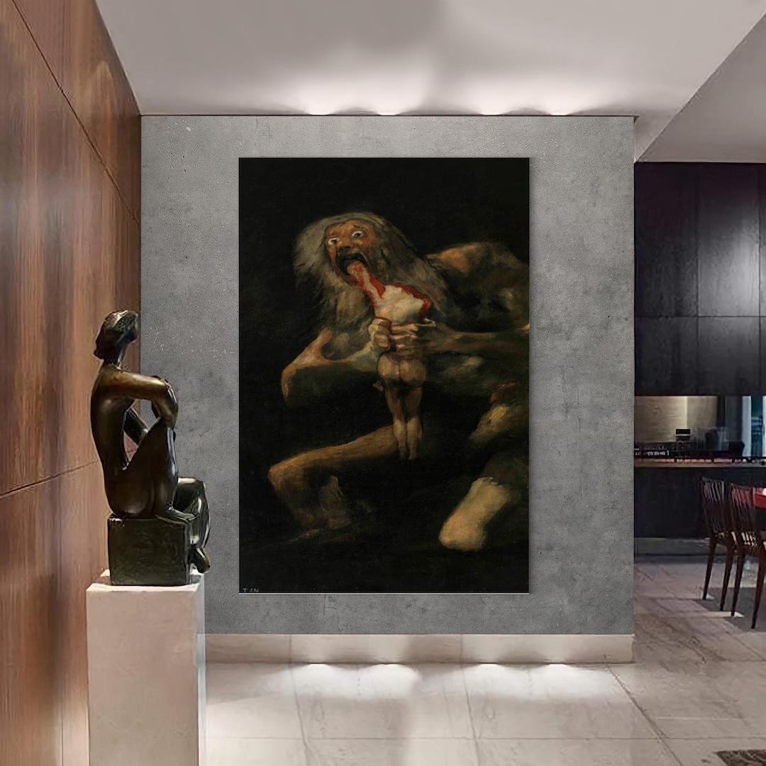 Saturn Devouring His Son by Francisco Goya Poster, Greek Mythology ...