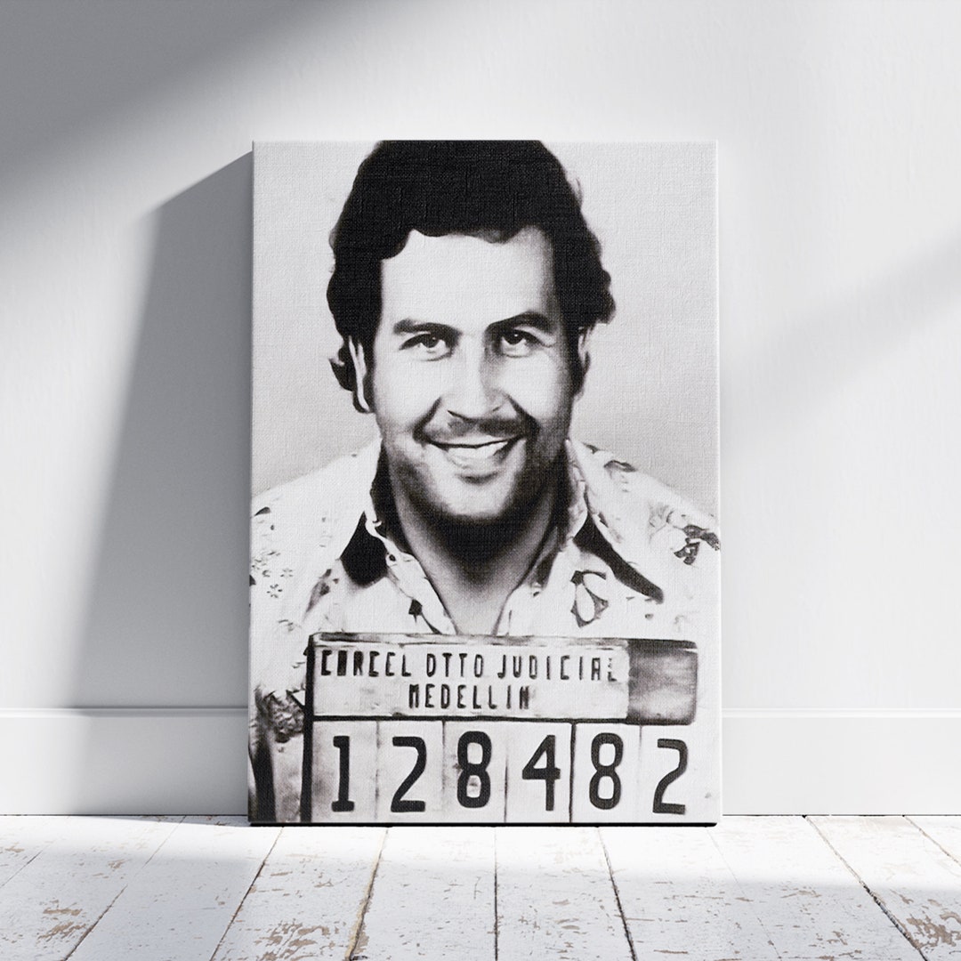 Pablo Escobar Canvas Wall Art, Wanted Escobar Poster, Escobar Wall Decr ...