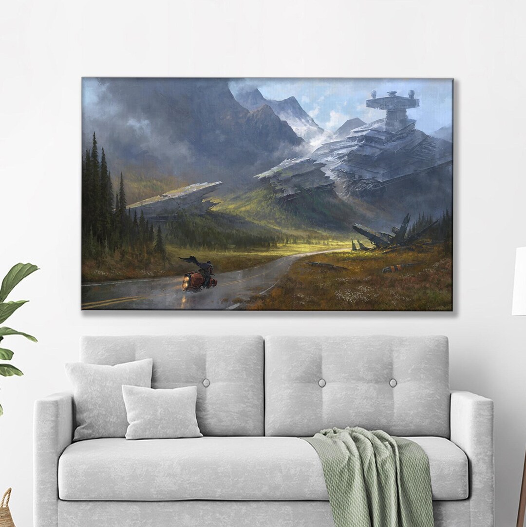 Star Wars Print, Art on Canvas, Star Wars Painting, Star Wars Poster ...